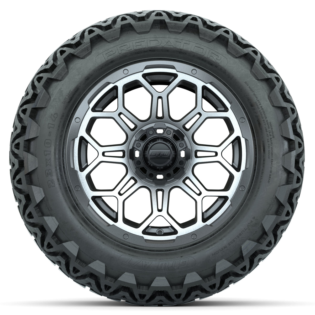 Set of (4) 14 in GTW Bravo Wheels with 23x10-14 GTW Predator All-Terra ...