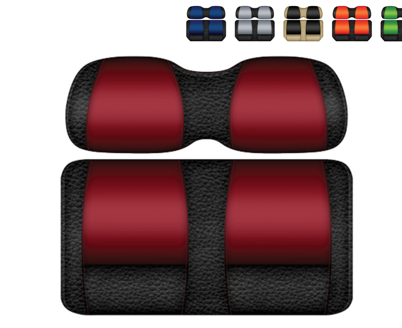 DoubleTake Two Tone Rear Seat Cushion Set - Veranda Edition - Black ...