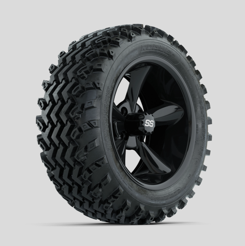 GTW Godfather Black 14 in Wheels with 23x10.00-14 Rogue All Terrain Ti ...