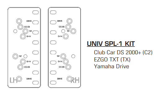 DoubleTake Seat Back Plate for Max 5/Max 6 Rear Seat Kit, E-Z-Go TXT 9 ...