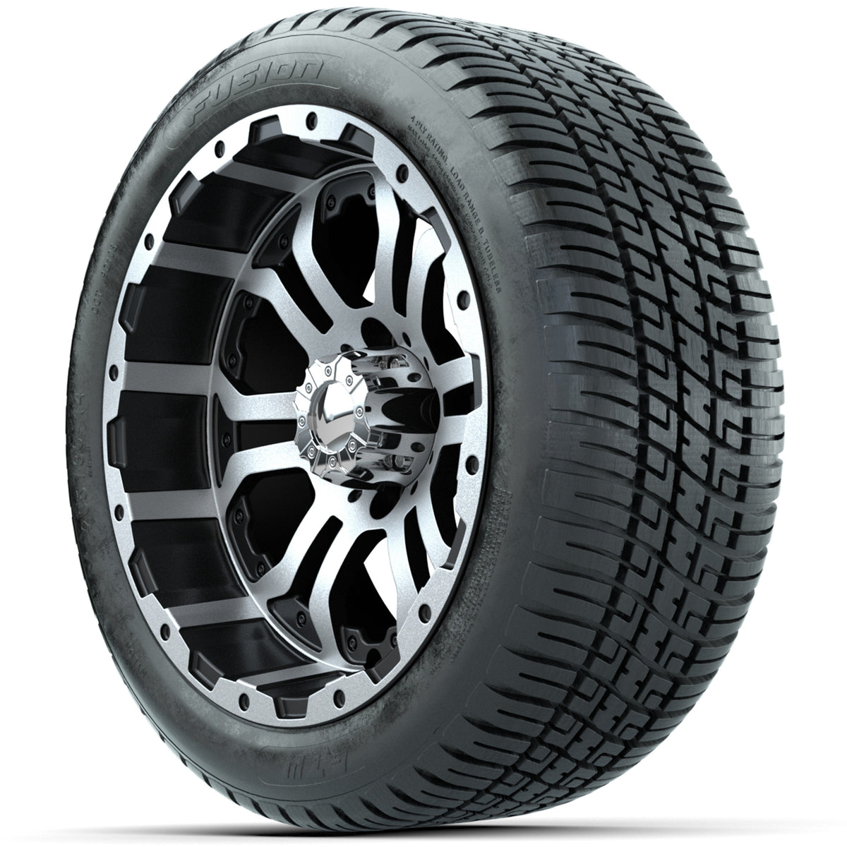 Set of (4) 14 in GTW Omega Wheels with 205/30-14 Fusion Street Tires ...